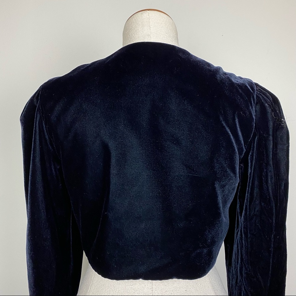 Vintage Cropped Velvet Jacket - Gem